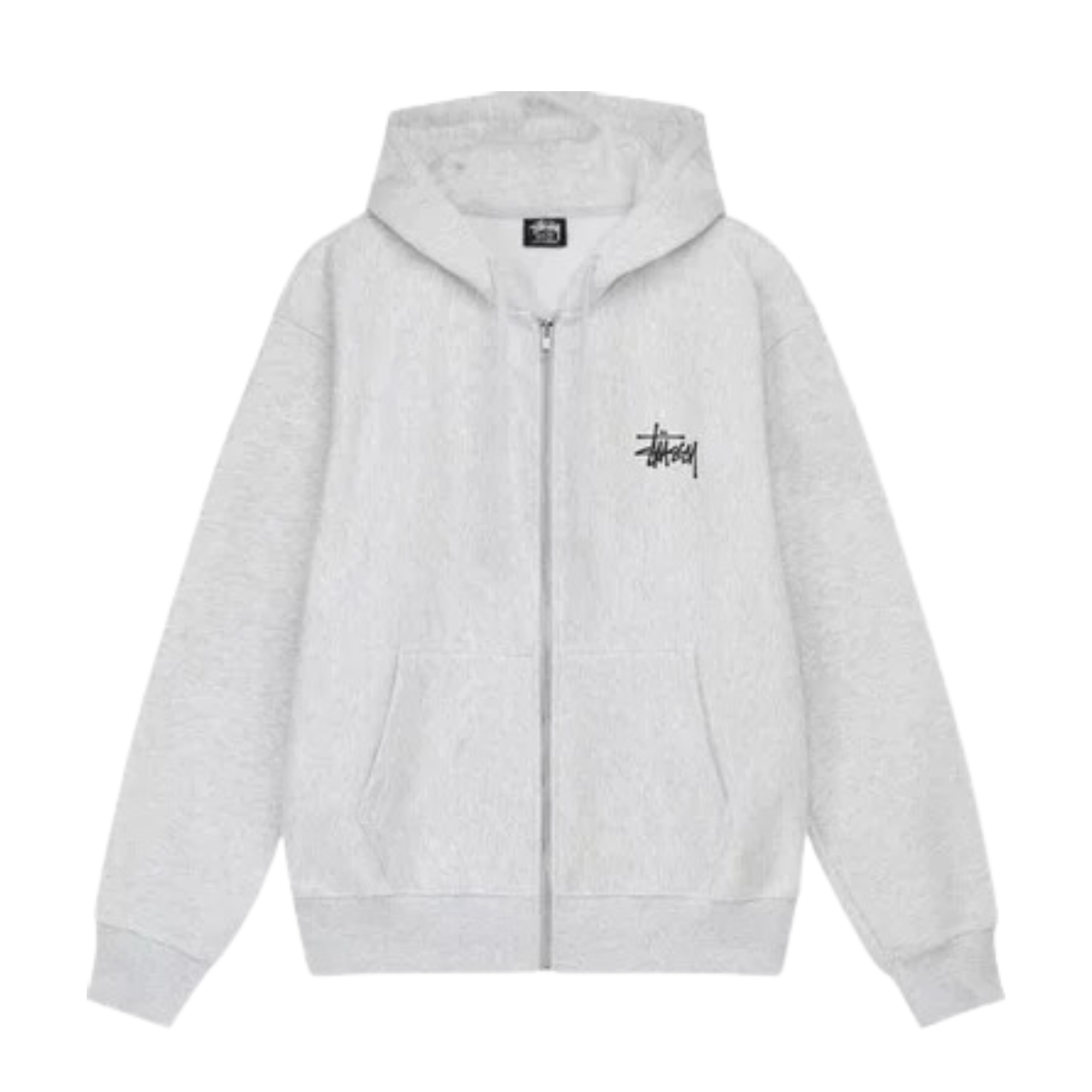 Stüssy Basic Zip Hoodie "Ash Heather"