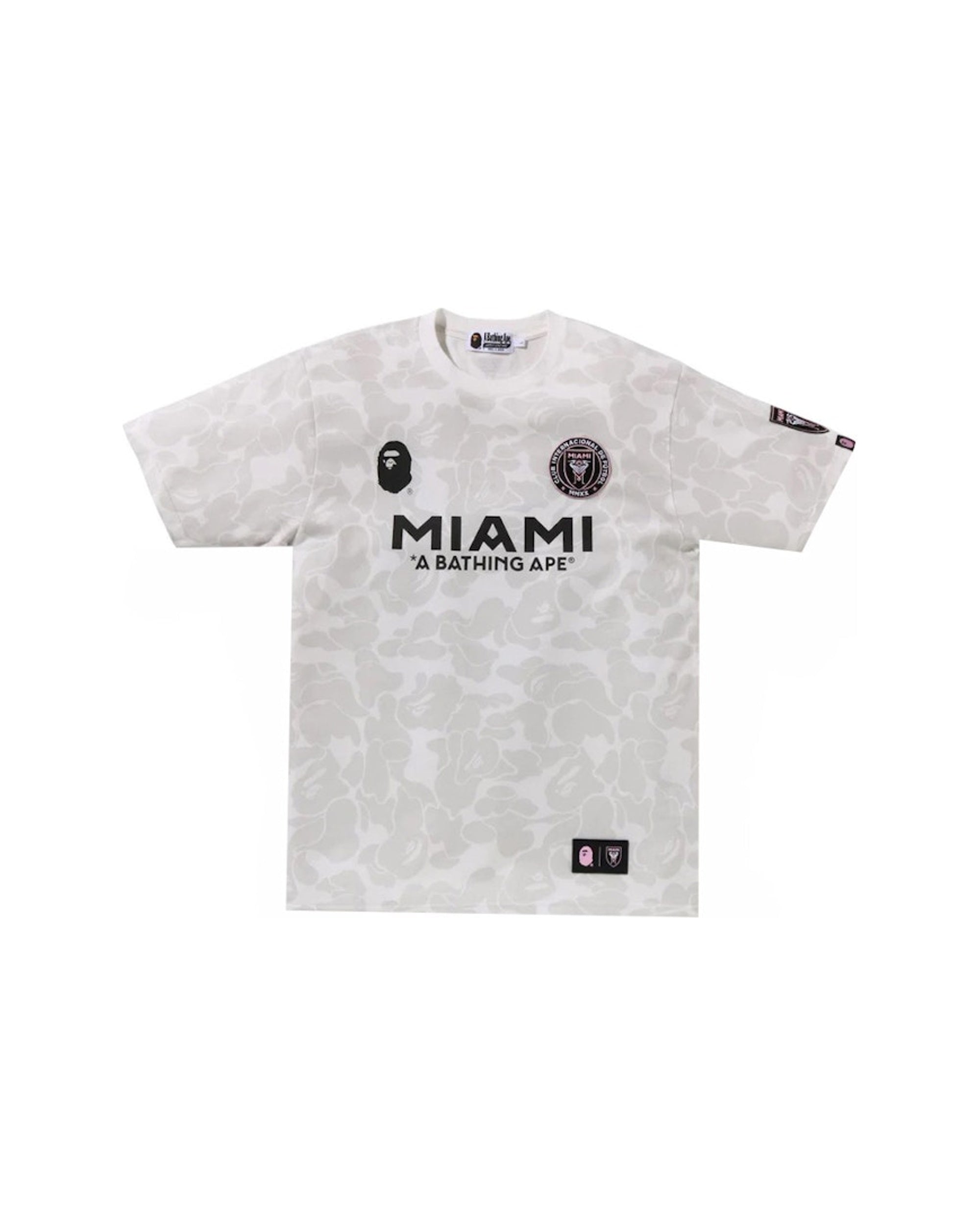 BAPE x Inter Miami CF Camo Tee i hvid | STREET BILL